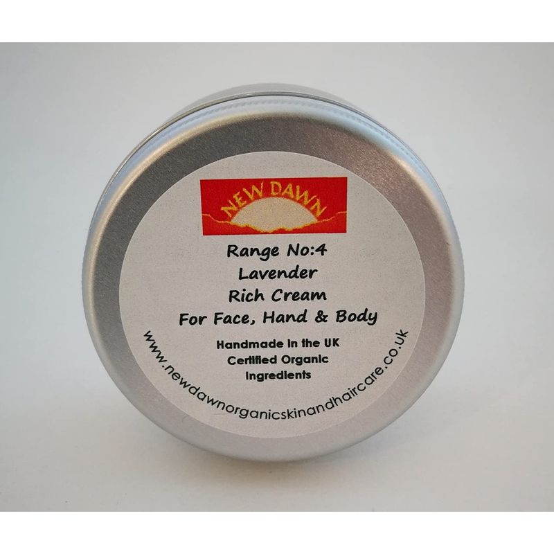 Organic Natural Lavender Rich Cream / Moisturiser for Dry skin - Range ...