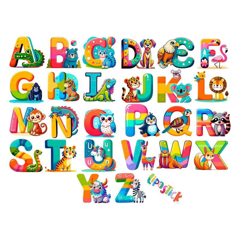 Animal Alphabet Wall Decals by Lipastick - ABC Educational Wall ...