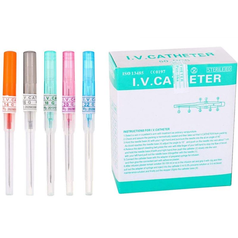 Catheter Piercing Needles,50Pcs Mixed IV Catheter Needles 14G 16G 18G ...