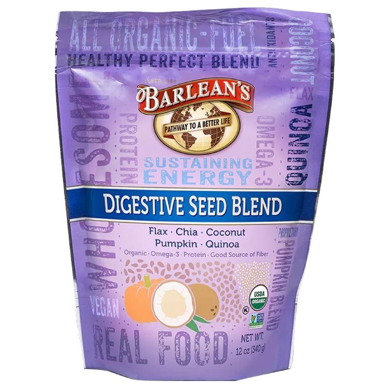 Barlean's Organic Digestive Seed Blend Fiber Supplement with Whole Chia ...