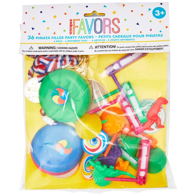 Festive Pinata Assorted Fillers - 36 Pieces - Colorful, Fun & Exciting ...