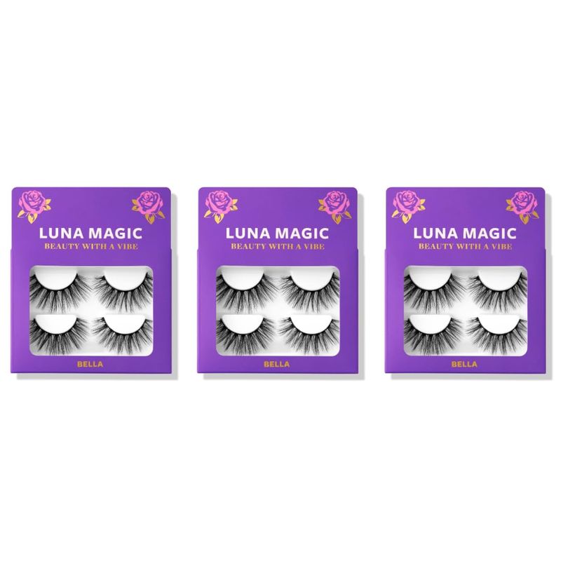 LUNA MAGIC Bella Faux Mink Wispy Lashes, Reusable, 3 Pack - Online ...