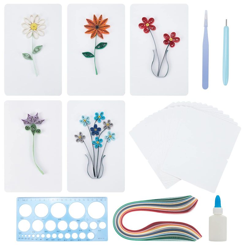 WEBEEDY Paper Quilling Kits, DIY Quilling Card Making Kits with 36 ...