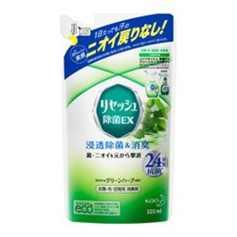 Kao Resesh Disinfecting EX Green Herb Scent, Refill 11.8 fl oz (320 ml) x 20 Pieces - Online ...