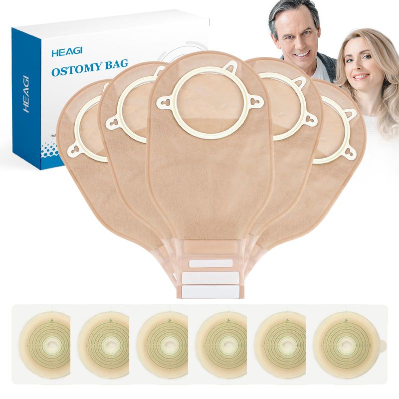 Heagimed 22pcs Ostomy Supplies Colostomy Bags, 2-Piece Colostomy Bags ...