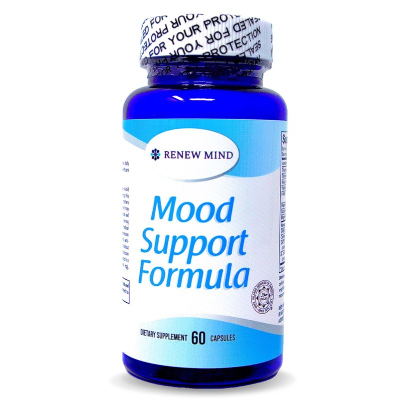 RENEW MIND Mood Support Formula – Men & Women - Halal Certified, Vitamin B-Complex, Magnesium ...