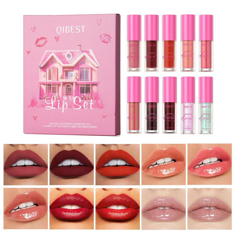 Domality 10 Colors Liquid Lipstick Set, 3 Matte Lip Gloss/ 3 Glossy Lip ...