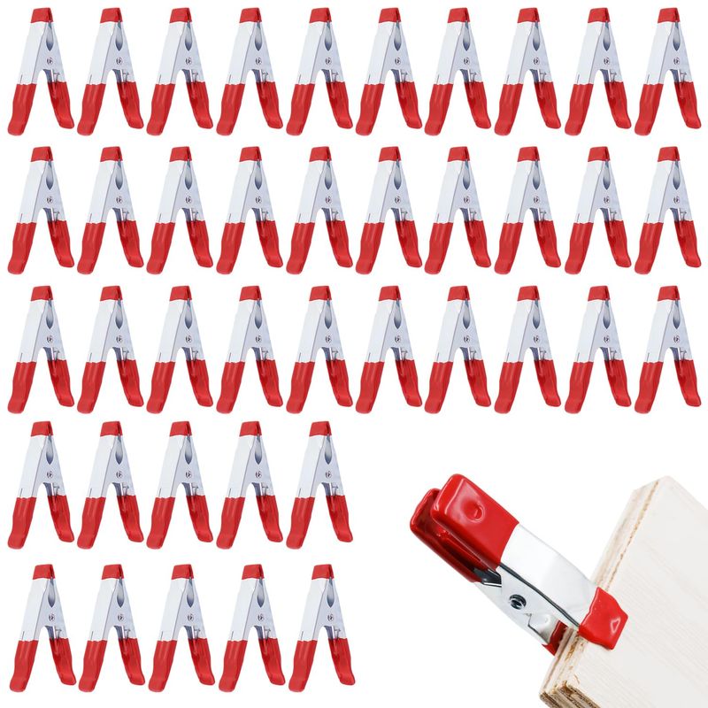 FAURAPMNG 40 Pcs 2 Inch long Metal Spring Clips Clamps, Heavy Duty ...