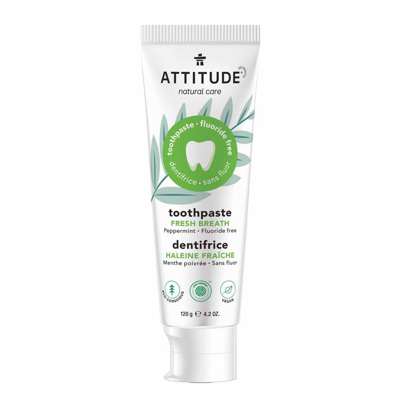 ATTITUDE Fluoride-Free Toothpaste, Plant- and Mineral-Based Ingredients ...