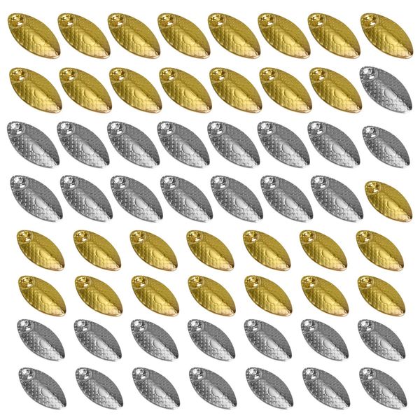 Akamino 60 Pcs Gold and Sliver Fishing Lures Making Kit, Fishing Spoons ...