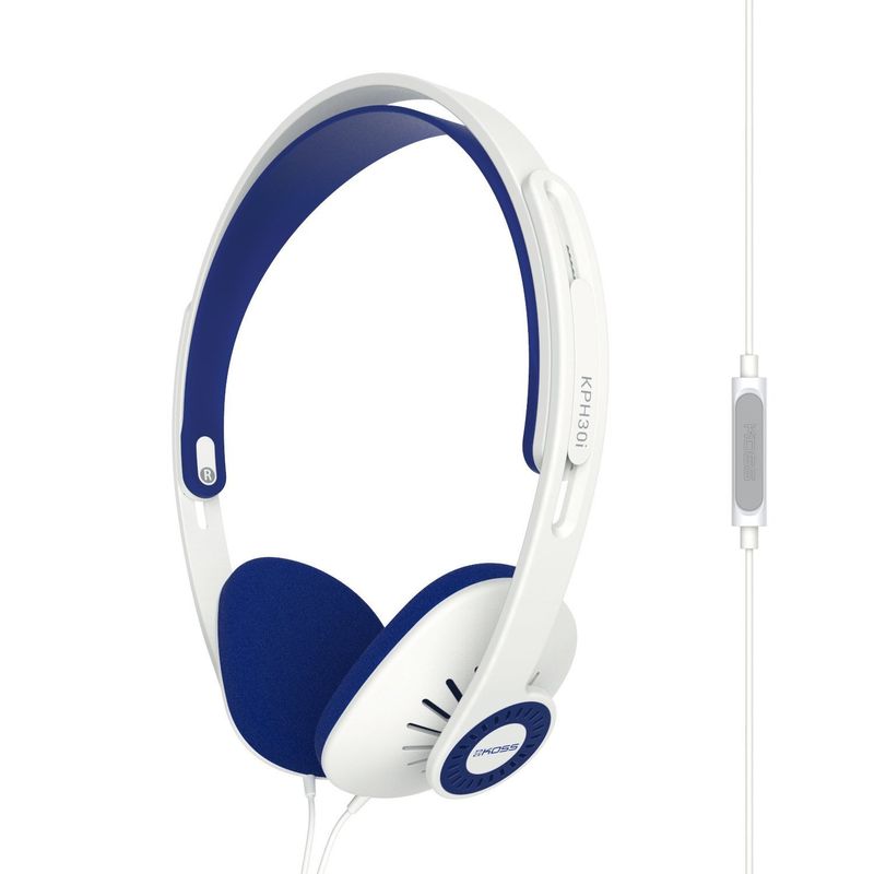 Koss KPH30iW On-Ear Headphones In-Line Microphone and Touch Remote ...