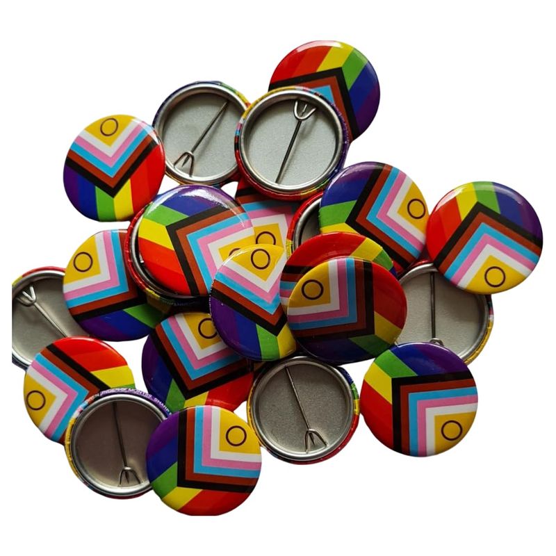 Pride and Pronouns Bulk Pack of 100 Pride Progress Badges, Pack of ...