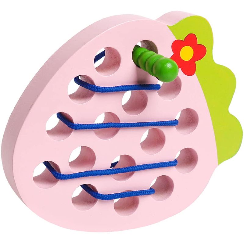 Skrtuan Wooden Lacing Threading Toys Wood Block Puzzle Car Airplane ...