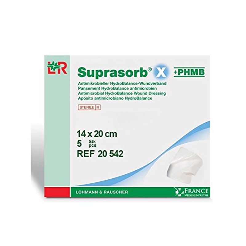 hydrobalance + PHMB dressing Suprasorb® X 14x20 cm Box of 5-20542 ...