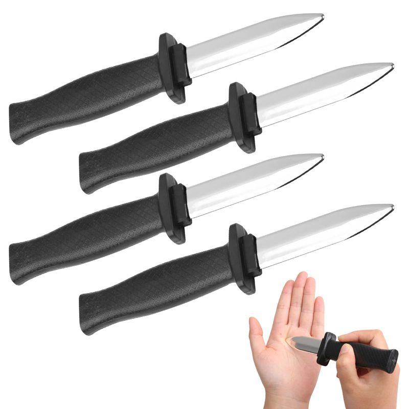 SRLWMYI 4 PCS Retractable Fake Knife Retractable Plastic Knife Toy ...