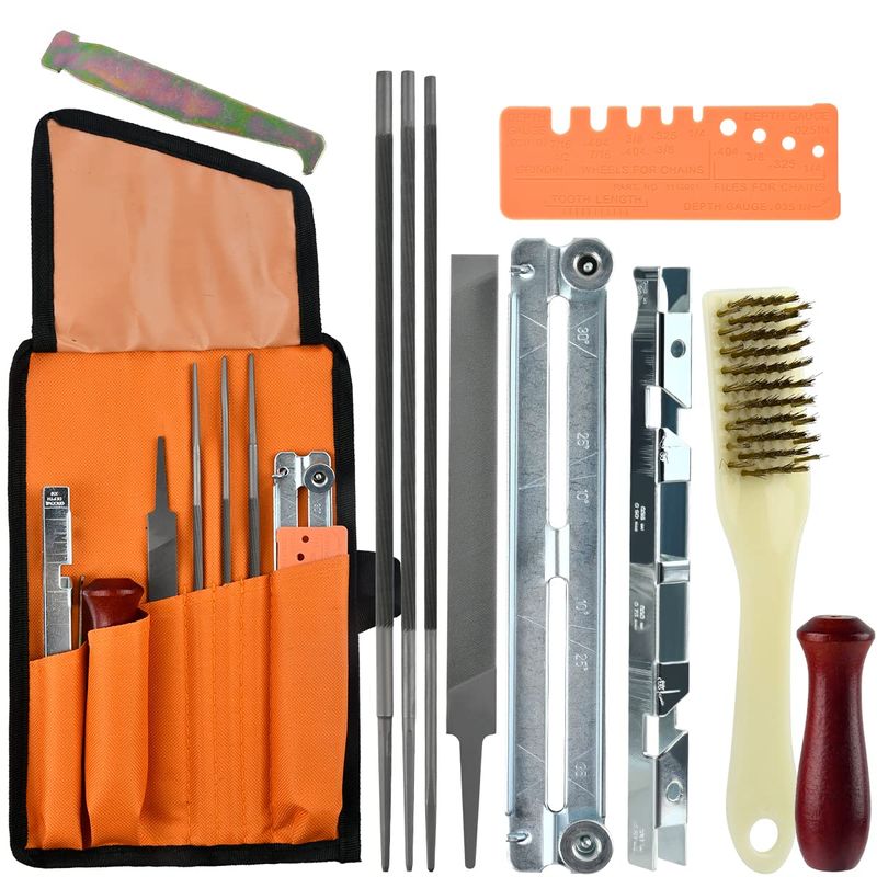 BATINO 11Pcs Universal Chainsaw Sharpener File Kit - Includes 5/32, 3/ ...