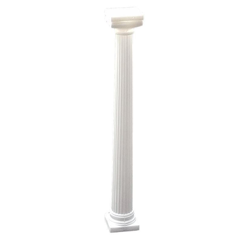 nst 12 White Plastic Pillars Small pedestals Stands 9 inches Tall 1.25 ...