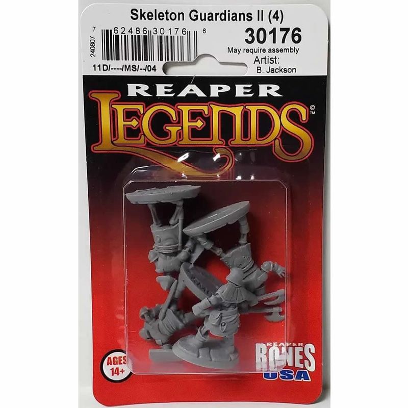 REAPER Skeleton Guardians II Miniature Figure 25mm Heroic Scale Bones ...