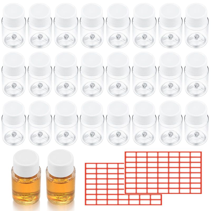52 Pcs Pill Bottles, 20ml Empty Plastic Reusable Bottles with Lids ...