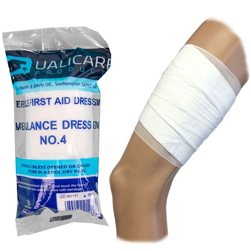 5X Sterile First Aid Ambulance Dressings No.4 | 32cm x 20cm - Online ...