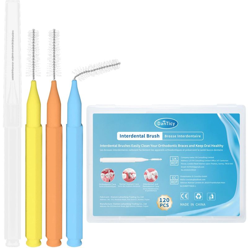 DanTicy Interdental Brushes for Teeth Cleaning, Between Teeth Flossing ...