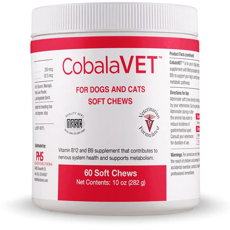 CobalaVet Vitamin B12 & B9 for Small Dogs & Cats - Supports The Nervous ...