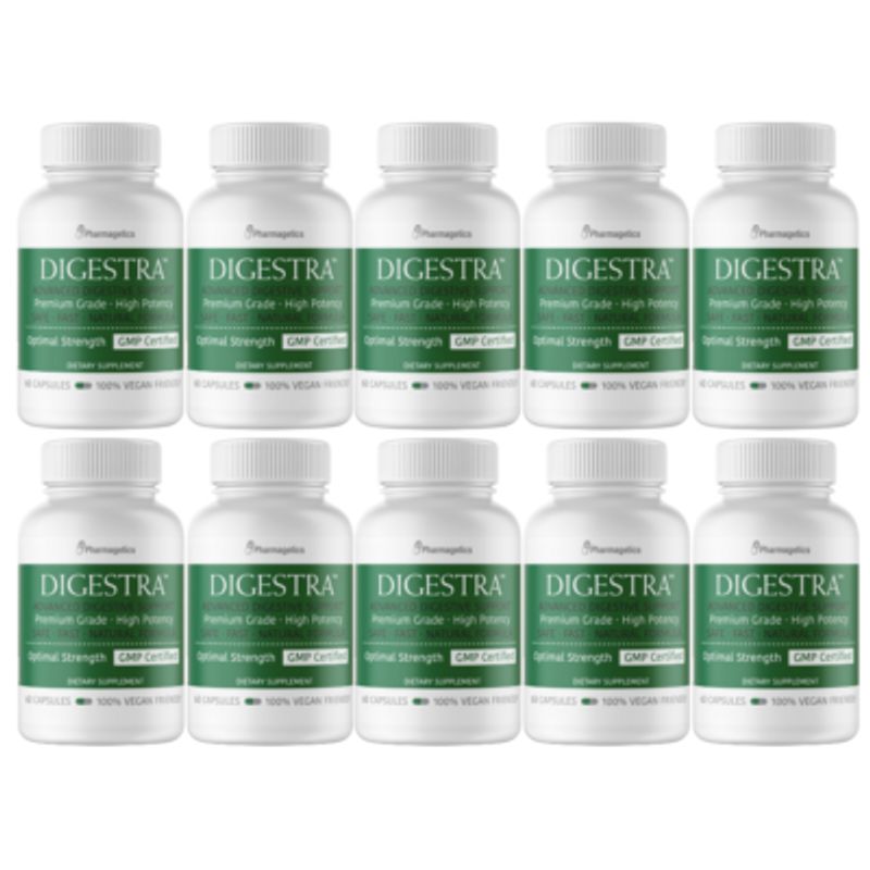 Digestra Advanced Digestive Support 10 Bottles 600 Capsules - Online ...