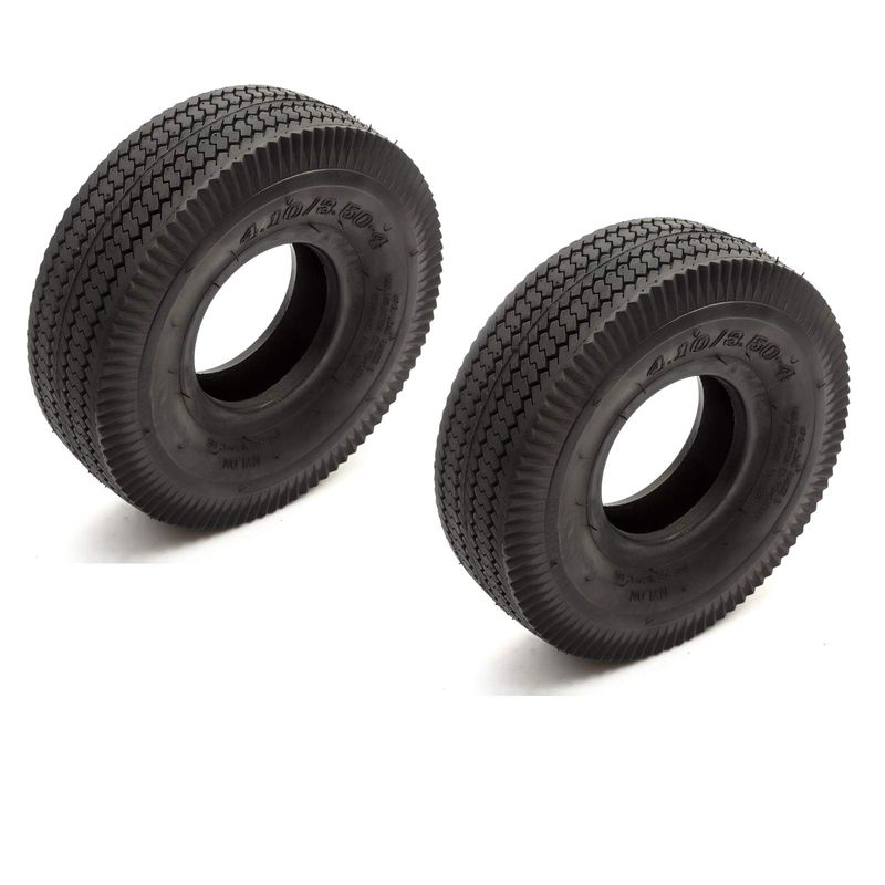 Pack Of 2 Tyres 4.10/3.50-4 Mini BMX Bicycle Bike Black Block Tread 4 ...