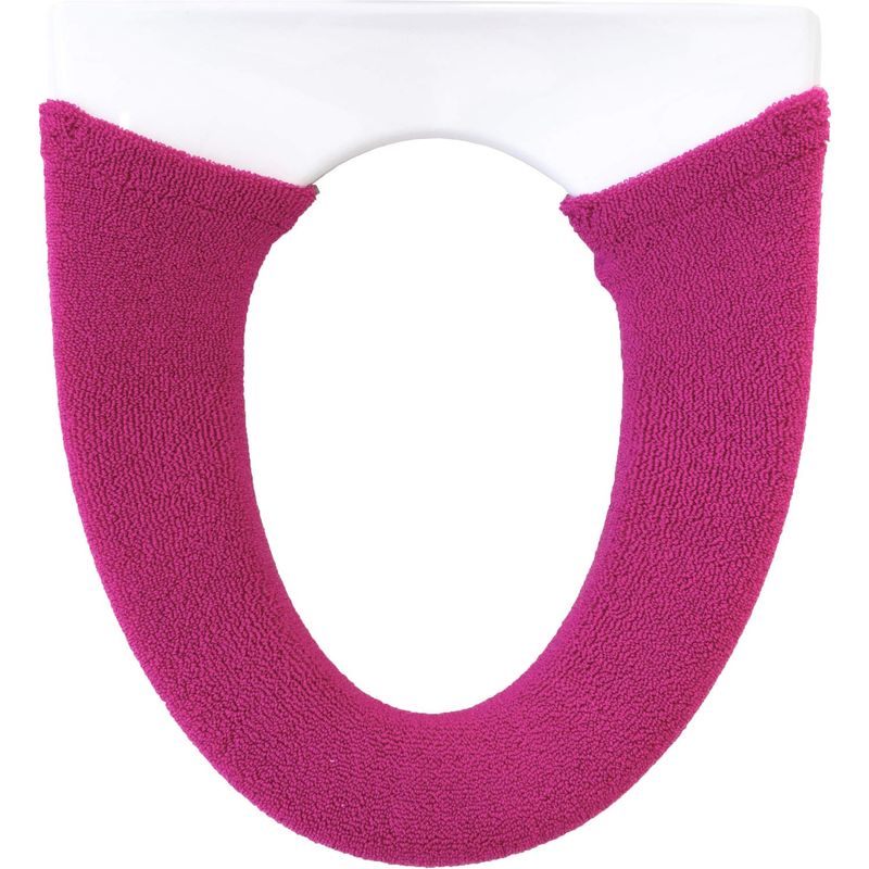 OKA Toilet Seat Cover, Pink, For Washing Heating Only, Chenille Rose ...