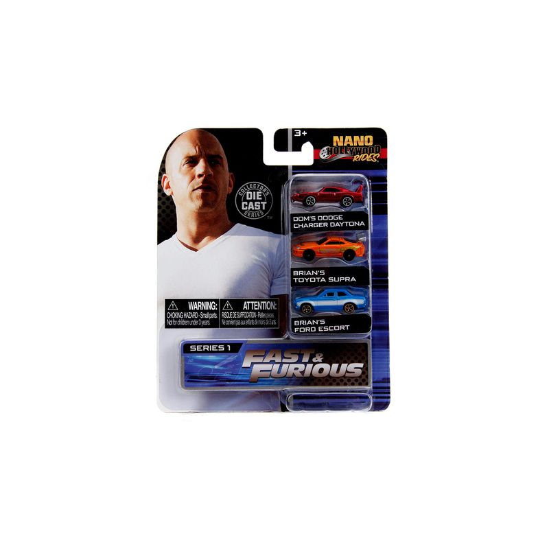 Jada Toys Fast & Furious 1.65" Nano 3-Pack Die-cast Cars, Toys for Kids ...