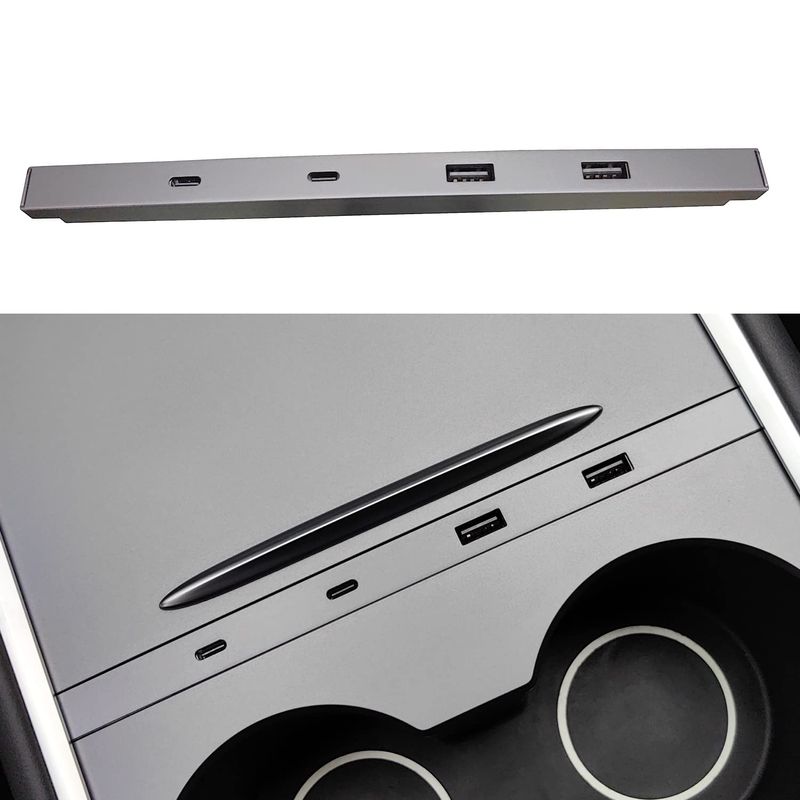 Center Console USB Hub for Tesla Model Y (2021-2024) & Tesla Model 3 ...