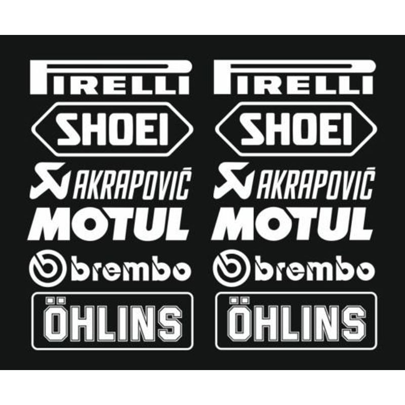 1 x Set No.3 (12 stickers in choice of colour (White) (PIRELLI ...