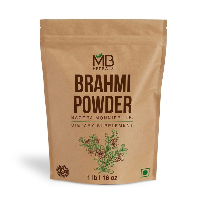 MB Herbals Pure Brahmi Powder 454g | 1 LB | Bacopa Powder | Promotes ...