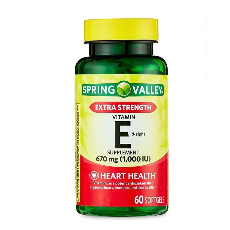 Spring Valley Extra Strength Vitamin E D-Alpha Softgels, 670 mg (1,000 ...