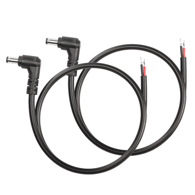 YACSEJAO DC 5.5 x 2.1mm 90 Degree Right Angle Power Cable, 18 AWG, Male ...
