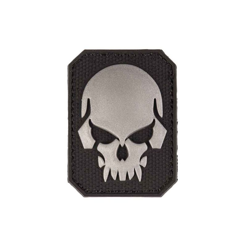 3D Skull PVC Patch with Velcro Backing, Black Small - Online ...