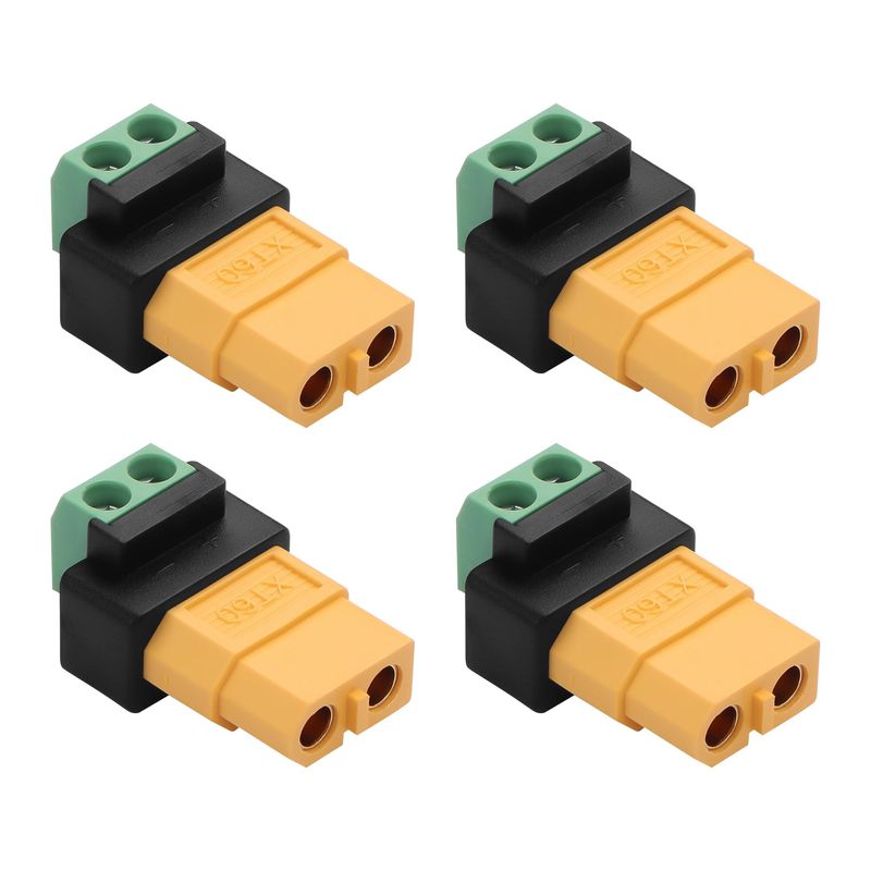 GINTOOYUN 4 PCS XT60 to 2 Pin Solderless Screw Terminal Adapter XT60 ...