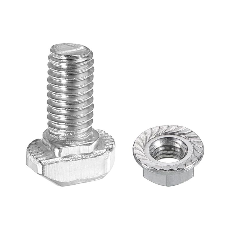 sourcing map 20Pcs t Slot Drop-in Bolt, M5 x 10mm T-Slot Bolts Carbon ...