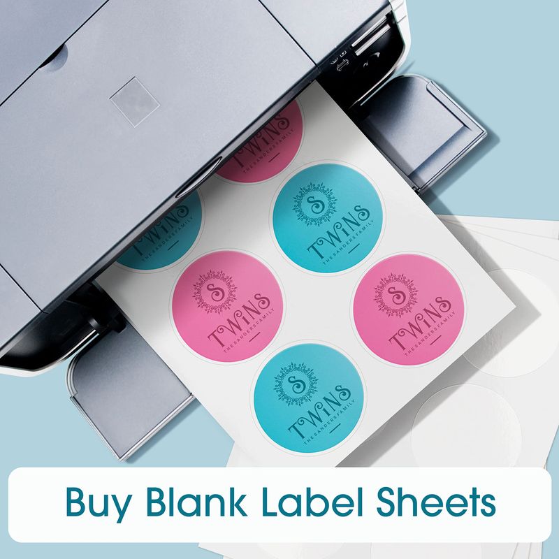 Avery Round Recycled Labels, A4 Sheet of Labels, Custom Stickers ...