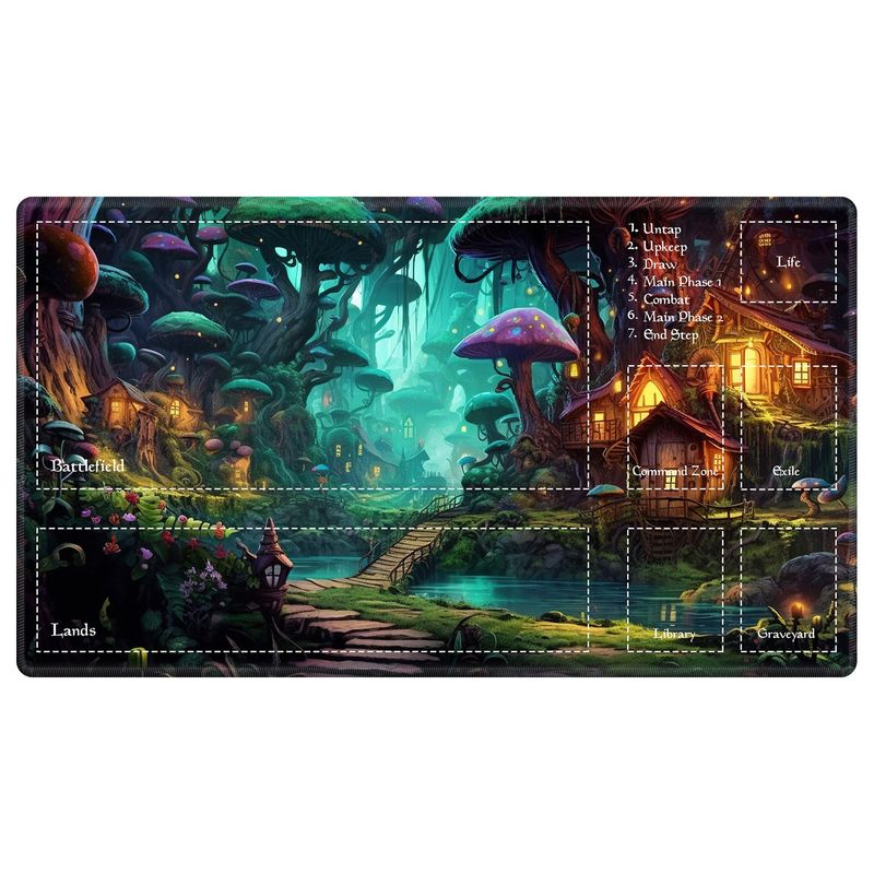 EDGFRTOIO Playmat with Zones for MTG Card Game Playing, Game Mats ...