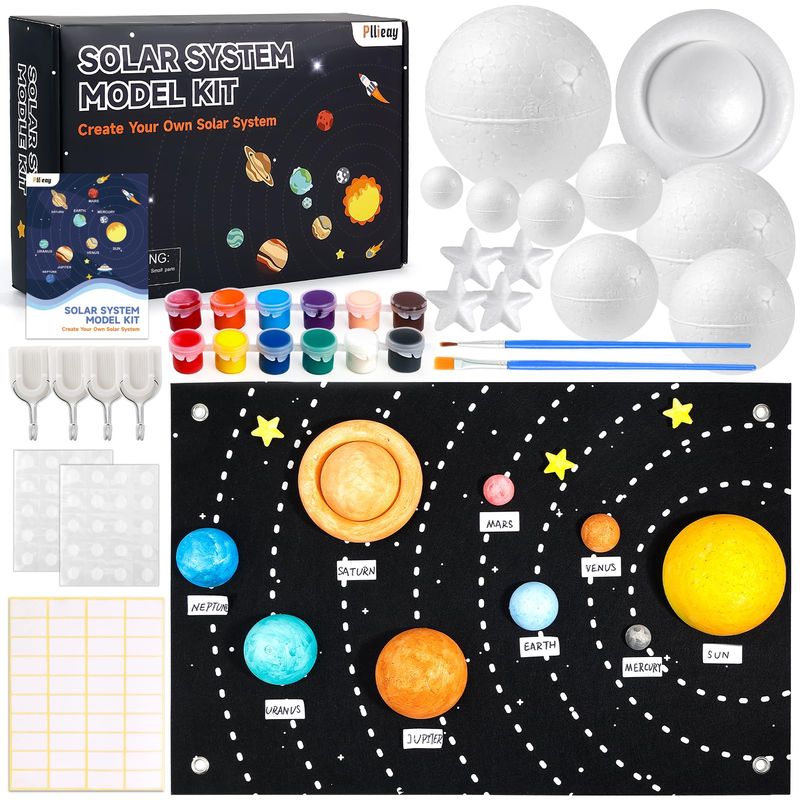 Pllieay 63PCS Solar System Foam Ball Kit Includes Color Pigments ...