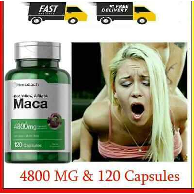 Maca Root Capsules 4800 mg | 120 Pills Peruvian Maca Extract for Men ...