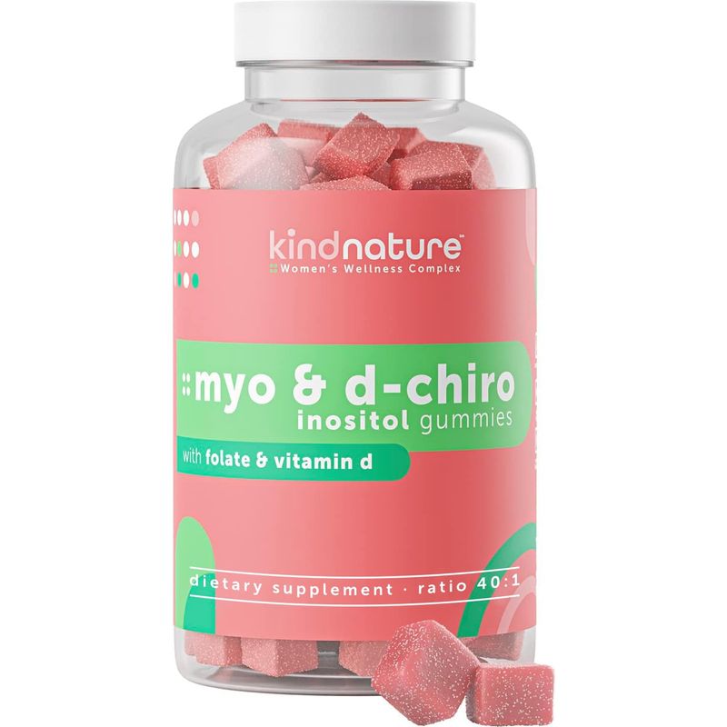 Kind Nature Myo-Inositol & D-Chiro Inositol Gummies with Vitamin D ...