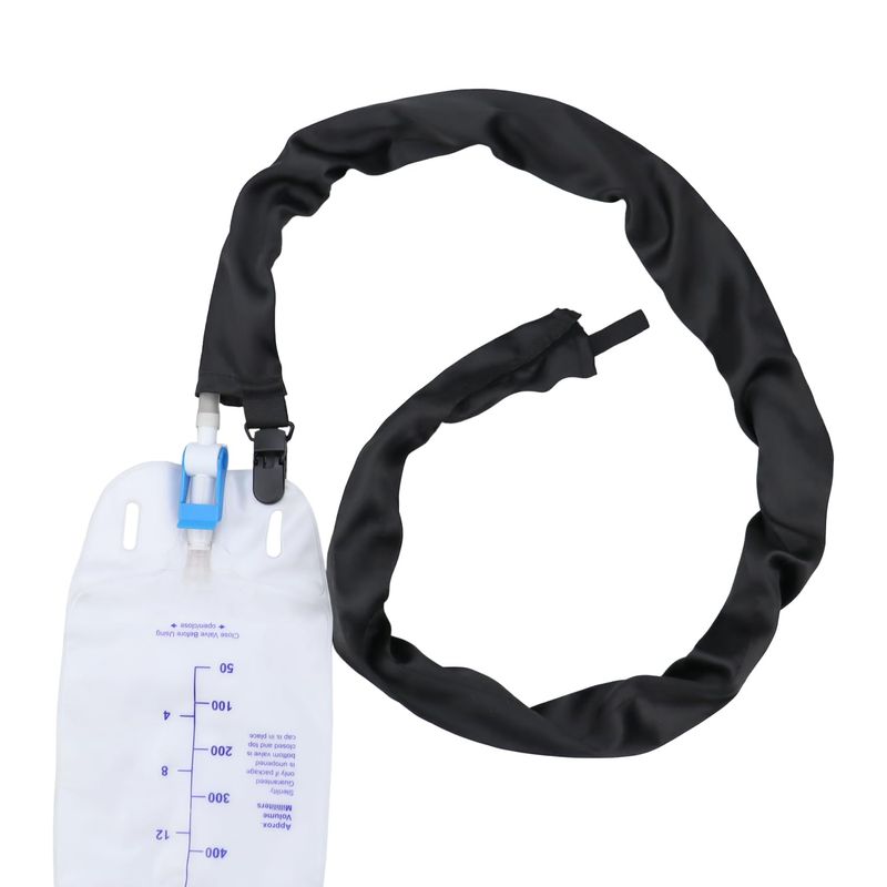 2 Pack Satin Catheter Tube Cover Foley Catheter Bags Tube Cover Conceal ...