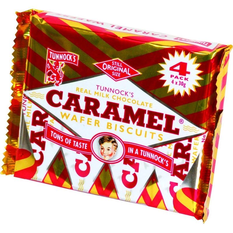 Tunnocks Chocolate Caramel 4 Wafers (Pack of 12) - Online Marketplace ...