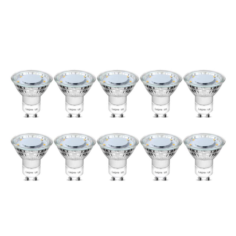 Lepro GU10 LED Bulbs, Cool White 5000K, 50W Halogen Spotlight ...