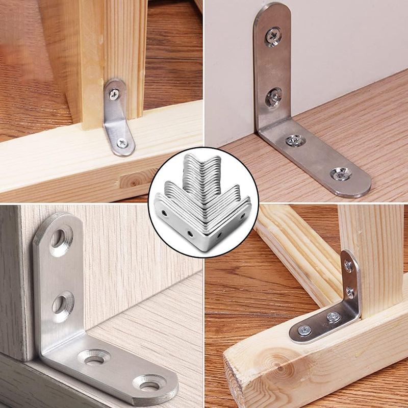 L Brackets for Wood Right Angle Bracket 28PCS Corner Brace for Shelves ...