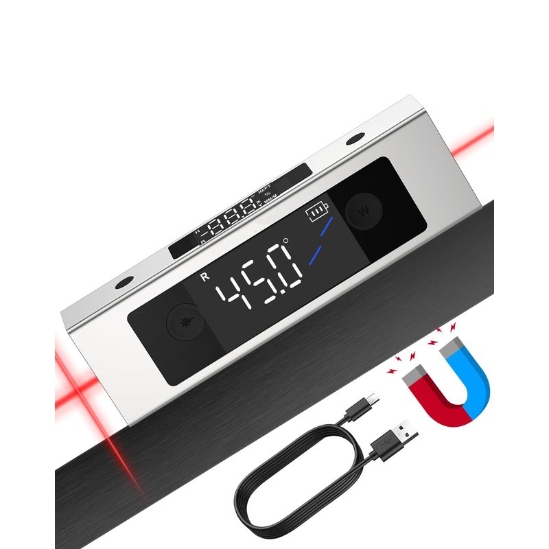 eSynic Professional Digital Inclinometer Angle Finder with Laser ...