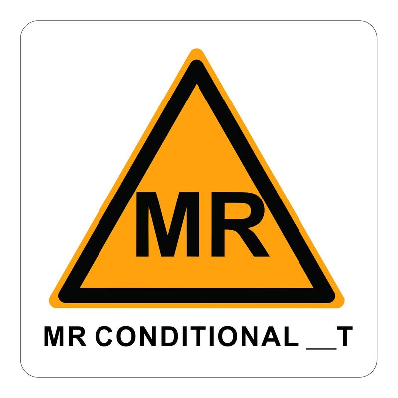 10-Pack MR Conditional Tesla Label MRI Conditional Vinyl Sticker for ...