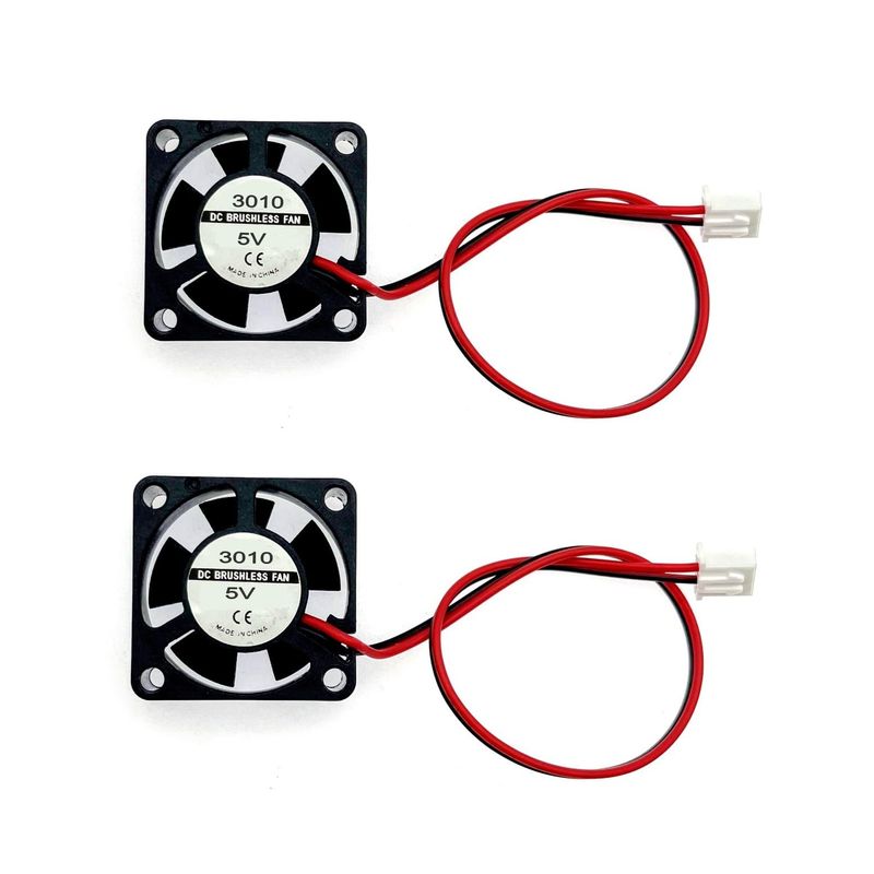 JZK 2PCS 30x30x10mm 2pin DC 5V mini silent cooling fan with wires 3010 ...